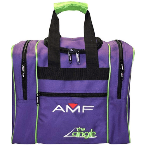 AMF The Angle Single Deluxe Purple/Green Bowling Ball Tote Bag Holds B
