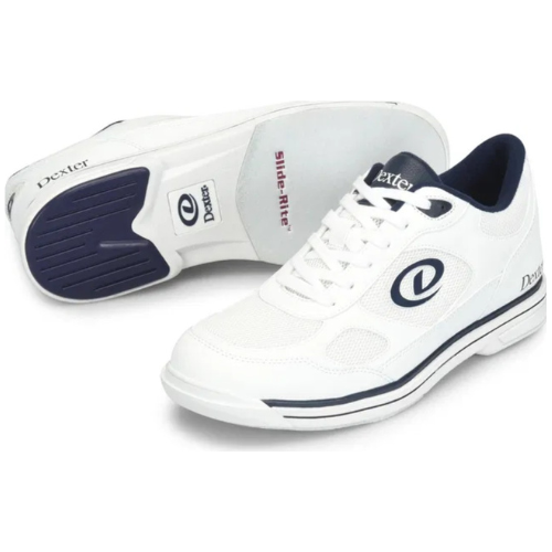 Dexter Men's Randy White/Navy Wide Bowling Shoes